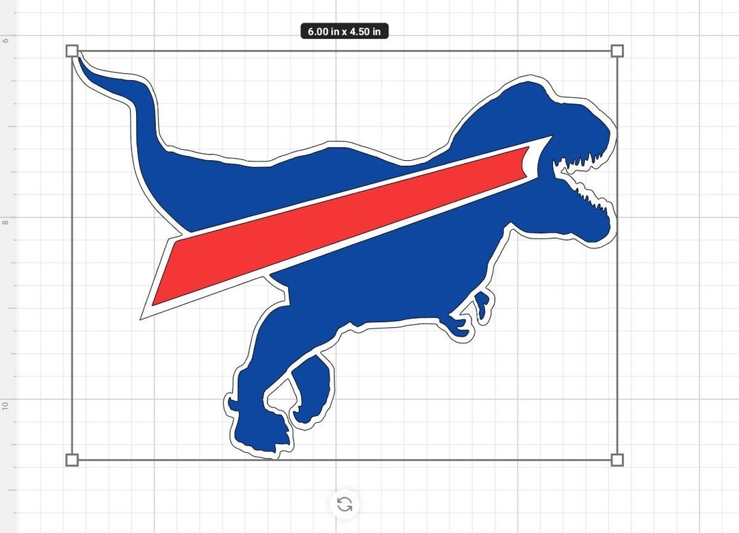Buffalo Football Charging T Rex dinosaur Sticker Decal 6x4 - Etsy