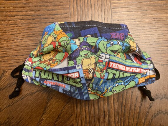 TMNT Mask handmade 2-layer 100% cotton facemask | Etsy