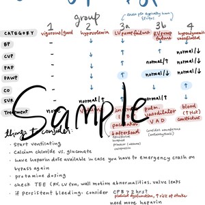 Cardiac Anatomy, Monitoring, Anesthesia Notes - Etsy