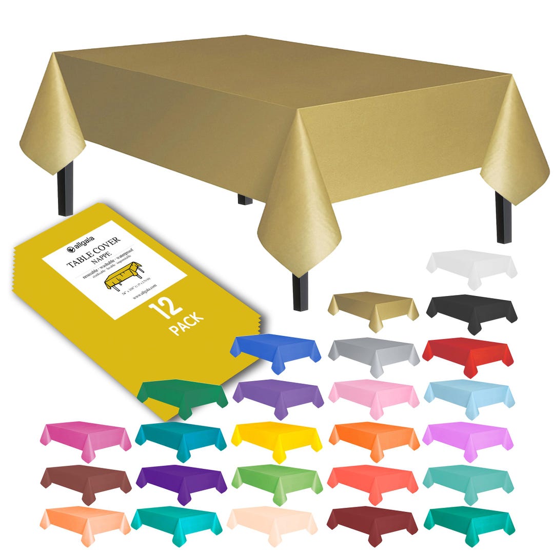Rectangle Plastic Table Cover, 54x108 In, Medium Weight (12-pack) - Etsy