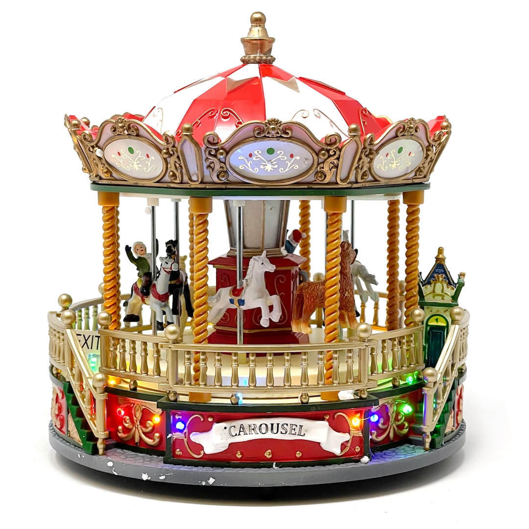 Allgala Crafted Polyresin Christmas House - Reindeers and Santa Flying ...