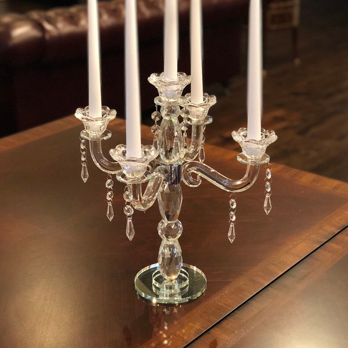 Allgala 5-arm Crystal Candelabra Taper Candlestick Candle Holder - Etsy