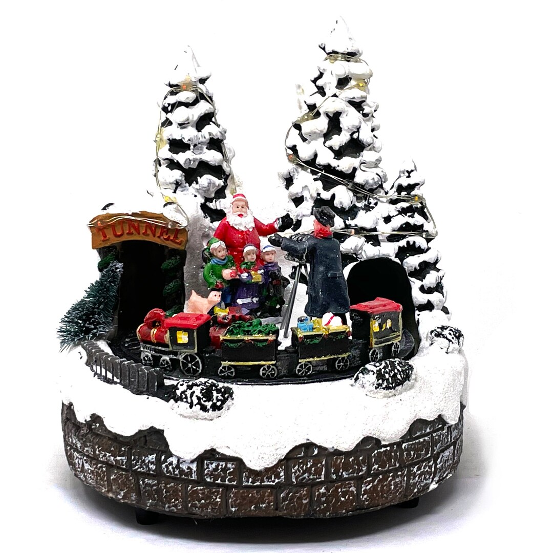 Allgala Crafted Polyresin Christmas House -moving Train and Photo With ...