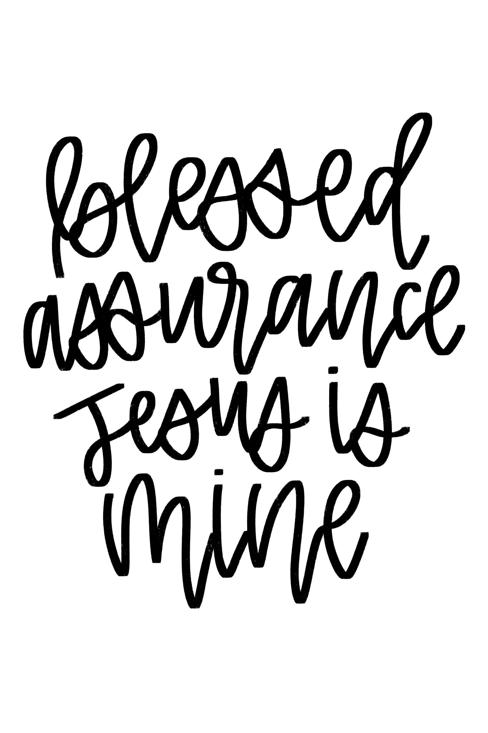 Blessed Assurance Digital Print Printable Wall Art Hymn Quote Print ...
