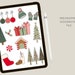 Hand Drawn Christmas Digital Stickers Neutral Boho Winter Holiday ...