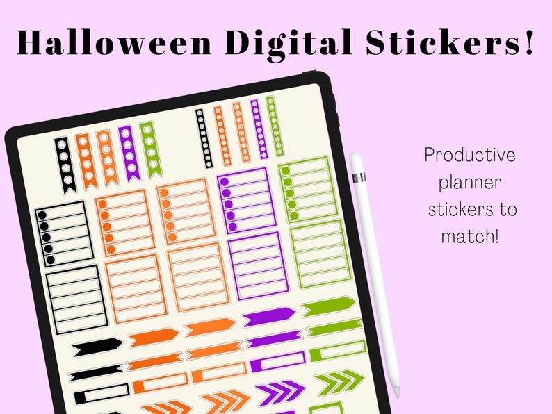 Hand Drawn Halloween Digital Stickers | Compatible With Goodnotes and ...