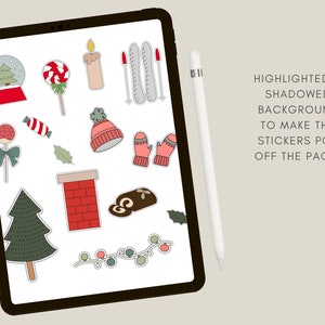 Hand Drawn Christmas Digital Stickers | Neutral Boho Winter Holiday ...