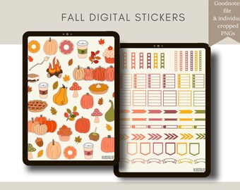 Hand Drawn Halloween Digital Stickers | Compatible With Goodnotes and ...