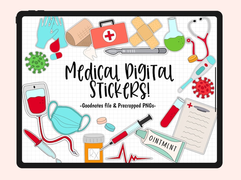 Medical Digital Stickers | Nurse Goodnotes Stickers | Nursing Student ...