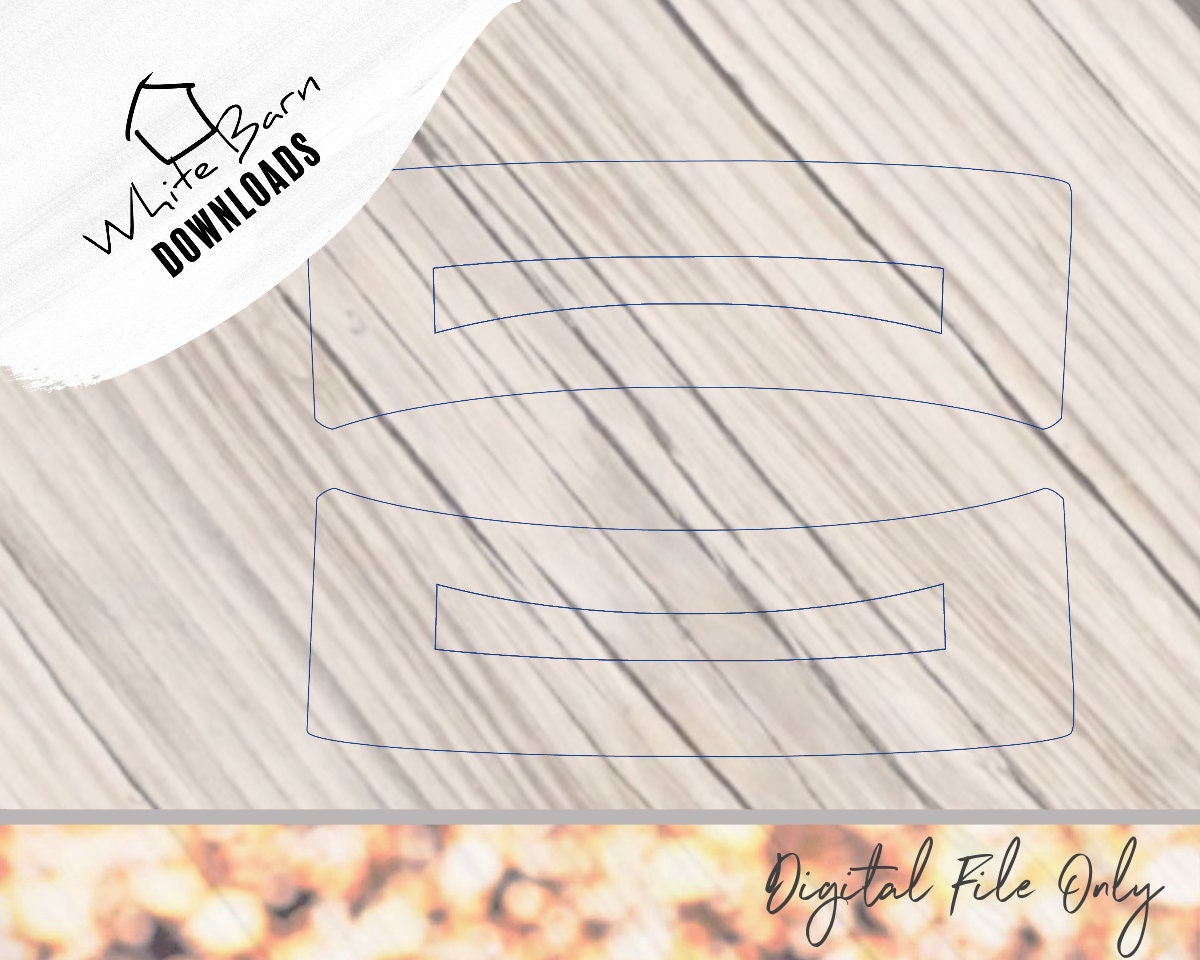 Hair Clip Template SVG File for Laser Cutters, Large Claw Hair Clip ...