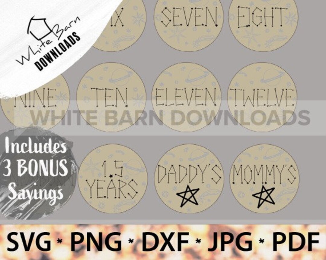 First Year Monthly Growth Markers Shooting Stars, Round Monthly ...