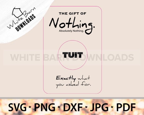 Gift of Nothing, Christmas Gag Gift SVG, BONUS FILE Funny Christmas ...