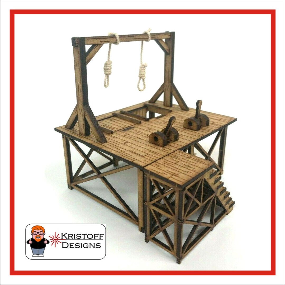 28mm Old Wild West Hangman Gallows MDF Terrain Perfect for - Etsy