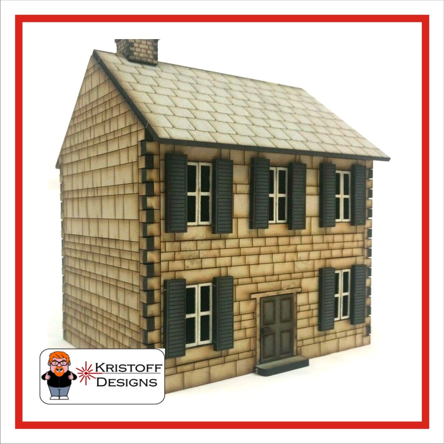 28mm WW2 House D MDF Painted Building Terrain Suitable Bolt Action - Etsy