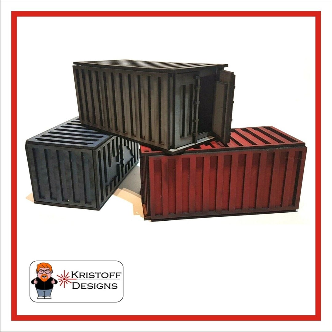 28mm City Industrial Shipping Containers X 3 MDF Painted Terrain - Etsy