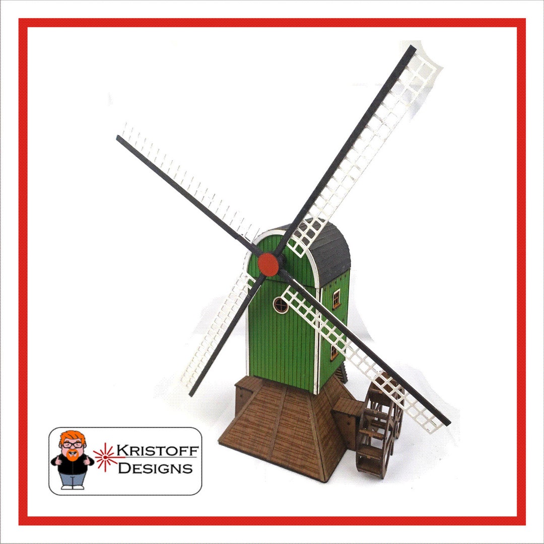 28mm WW2 Windmill & Water Wheel Europe MDF Painted Terrain - Etsy