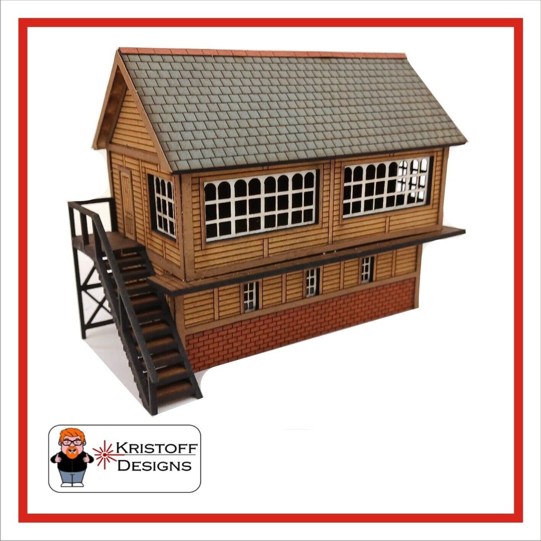 OO Gauge Signal Box MDF Pre-painted Building Railway 1:76 00 - Etsy