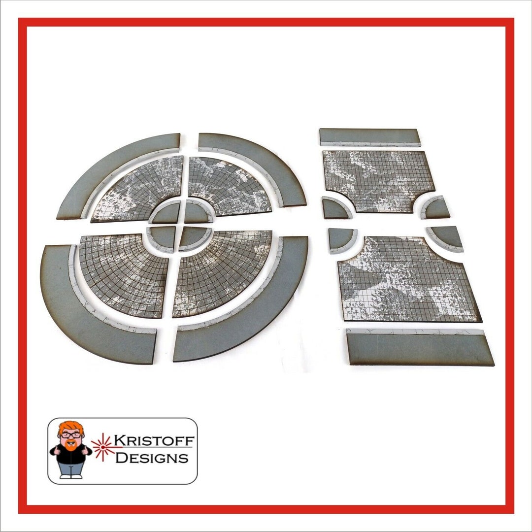 28mm WW2 Corner and T Road and Pavement MDF Painted Terrain Suitable ...