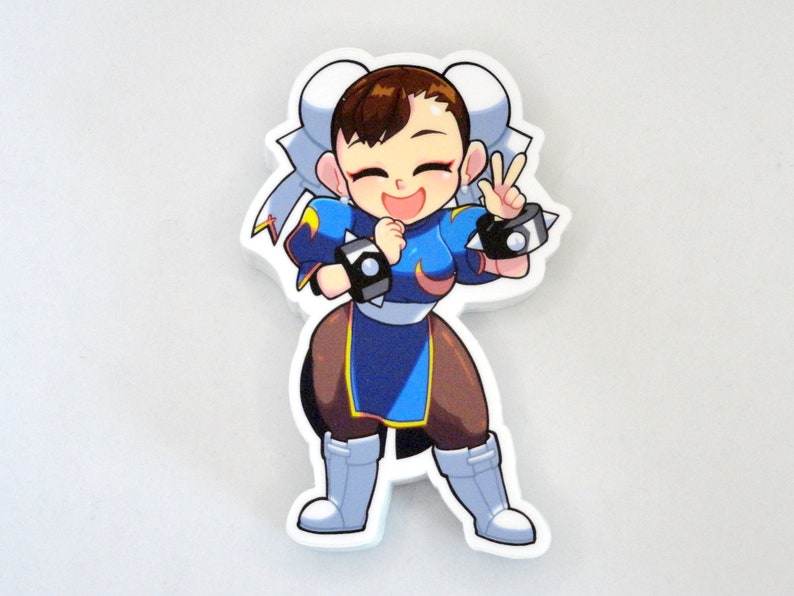 Street Fighter Chibi Vinyl Stickers Chun Li Rainbow Mika - Etsy
