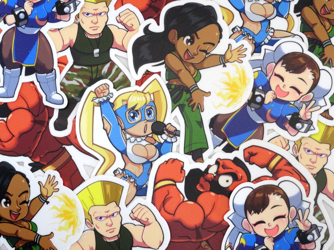 Street Fighter Chibi Vinyl Stickers | Chun Li | Rainbow Mika | Zangief ...