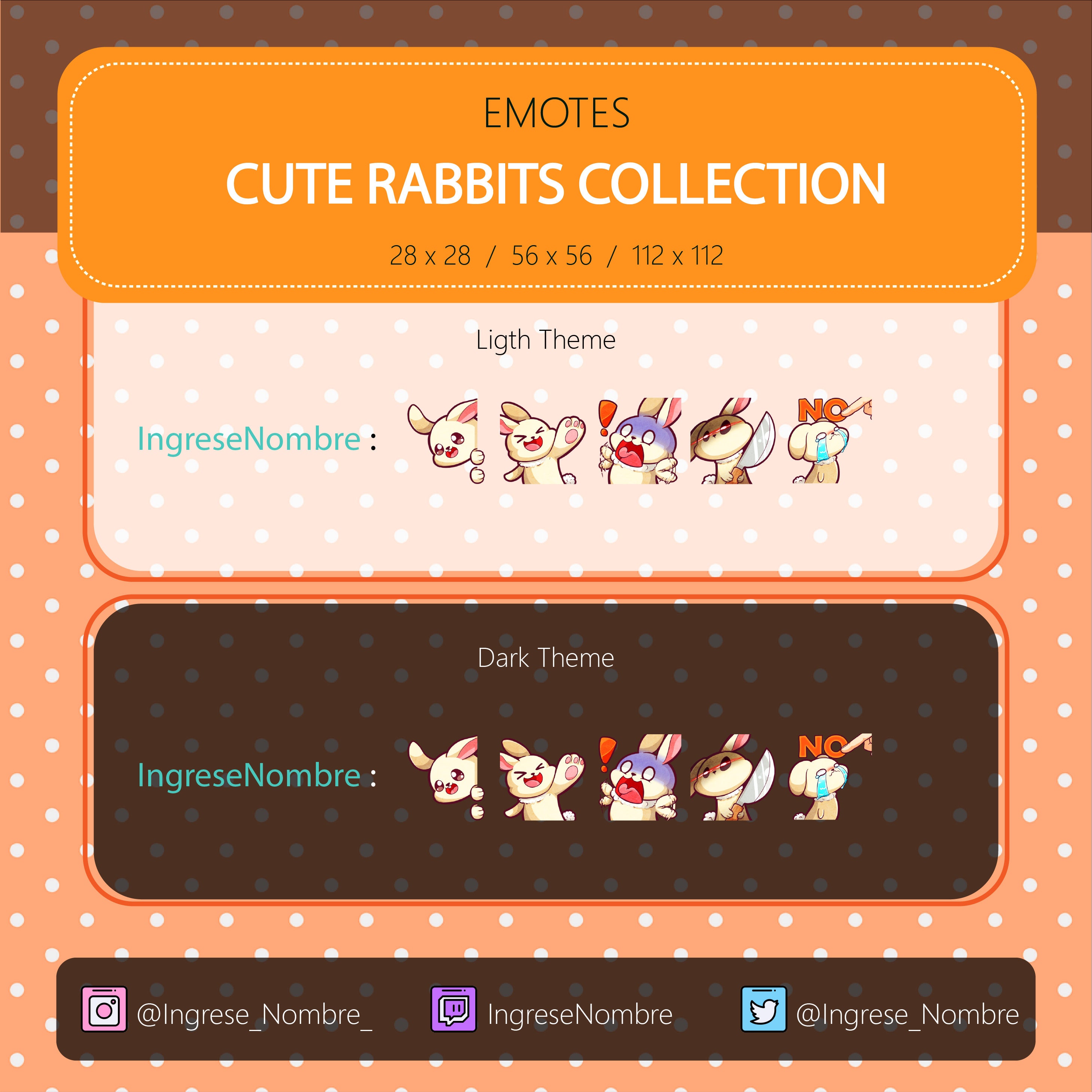 Bunny twitch emote Rabbit Twitch Emotes pack Twitch Bunny | Etsy