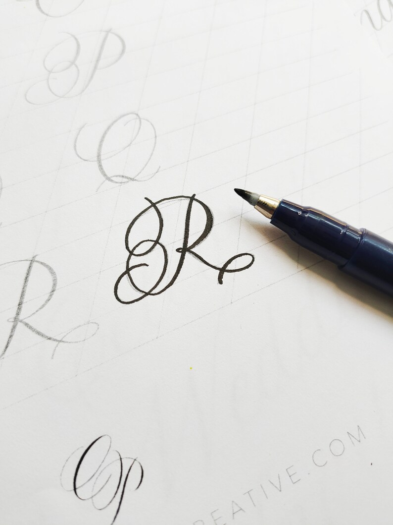 Lettering Worksheets Calligraphy Font Practice Pages the - Etsy