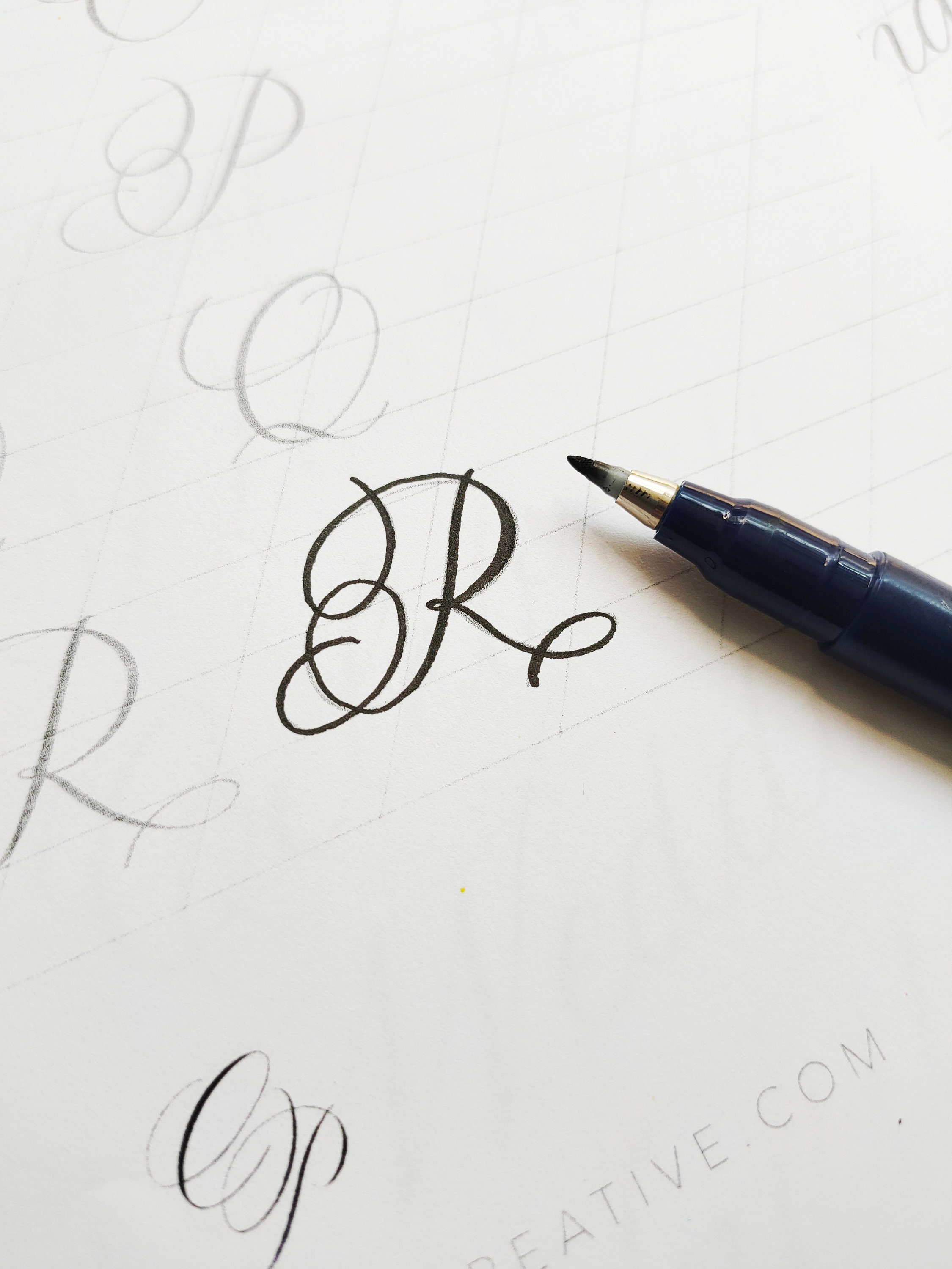 Lettering Worksheets, Calligraphy Font Practice Pages the Holly Anne ...