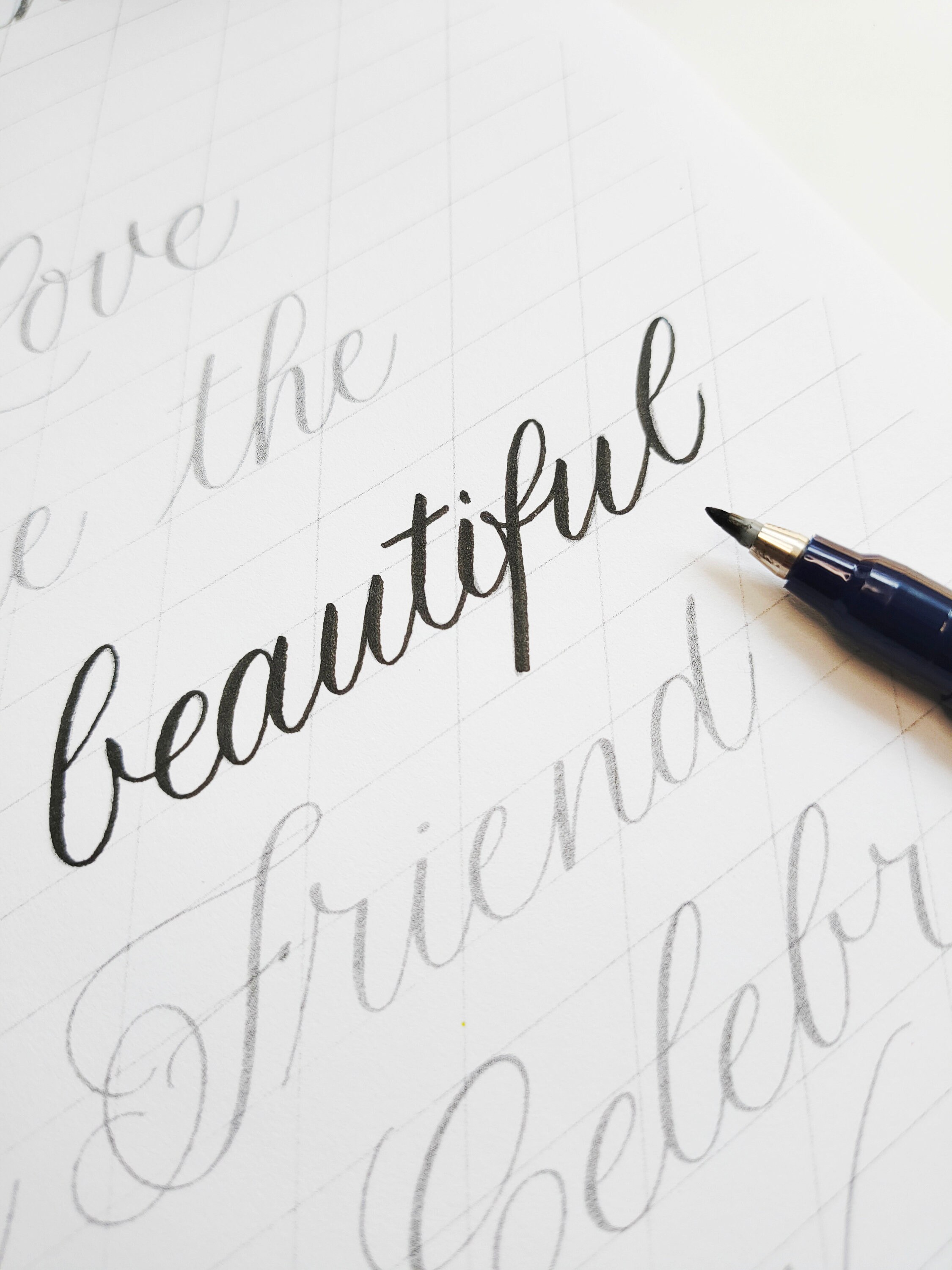 Lettering Worksheets, Calligraphy Font Practice Pages the Holly Anne ...