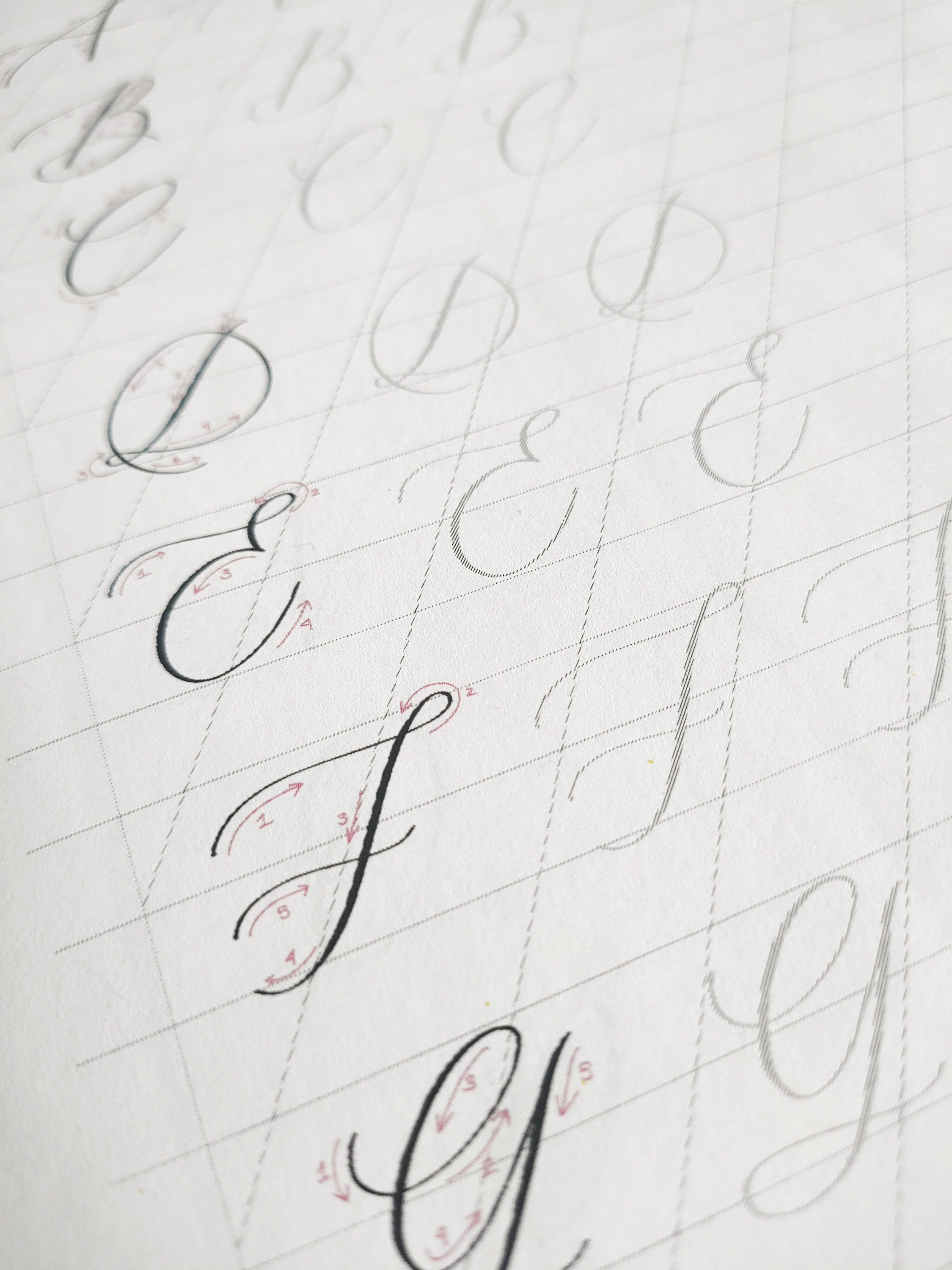 Lettering Worksheets: Calligraphy Font Practice Pages the - Etsy Australia