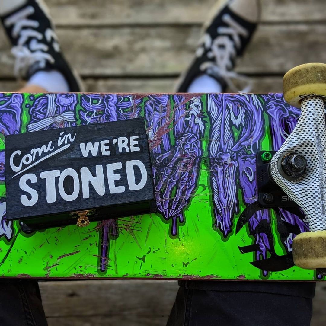 Come In! We're Stoned Trippy Storage Stoner Smoke Box - Etsy