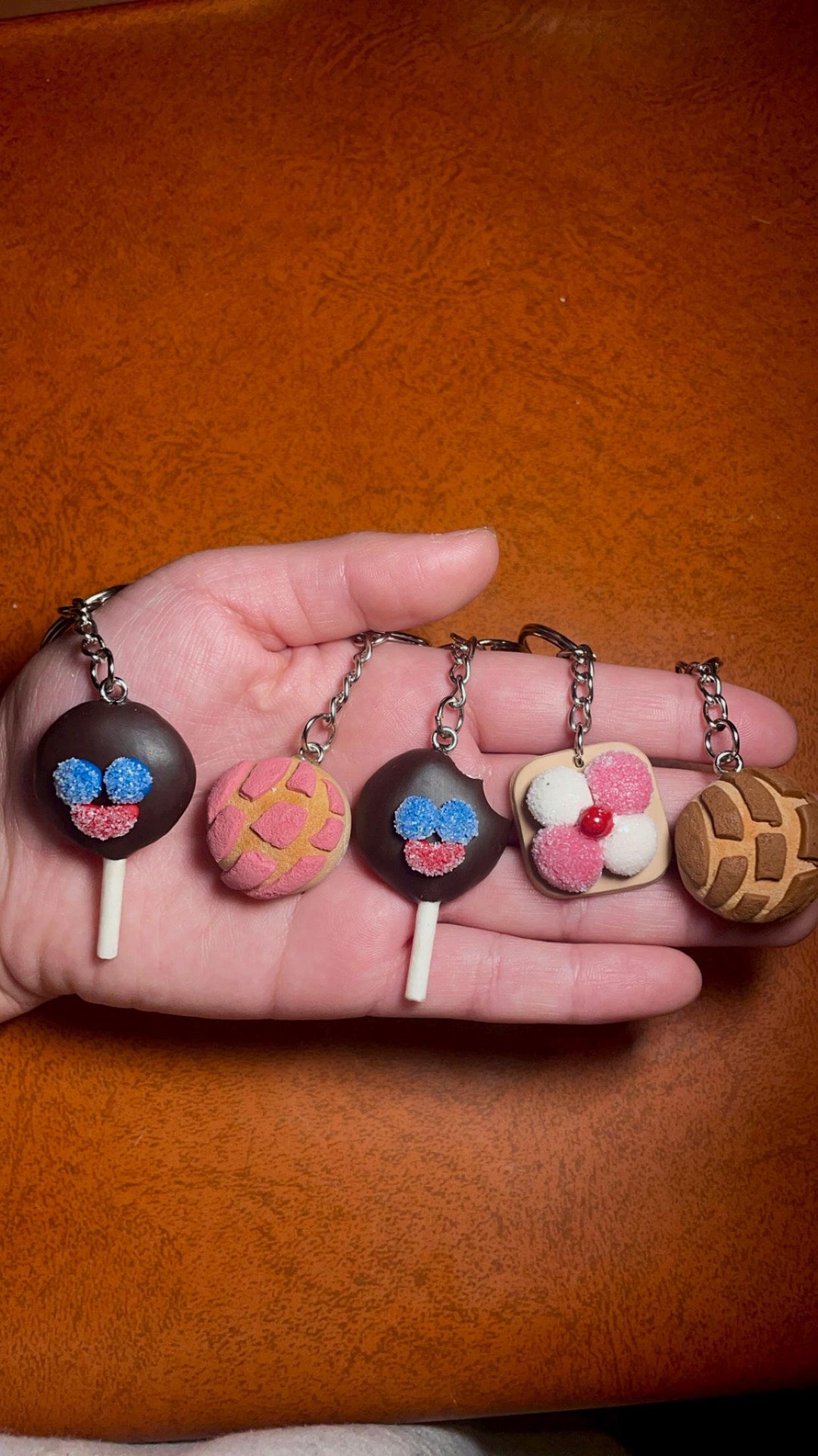 Mexican Paleta Payaso Keychain, Sponch Cookie Keychain, Concha Keychain ...