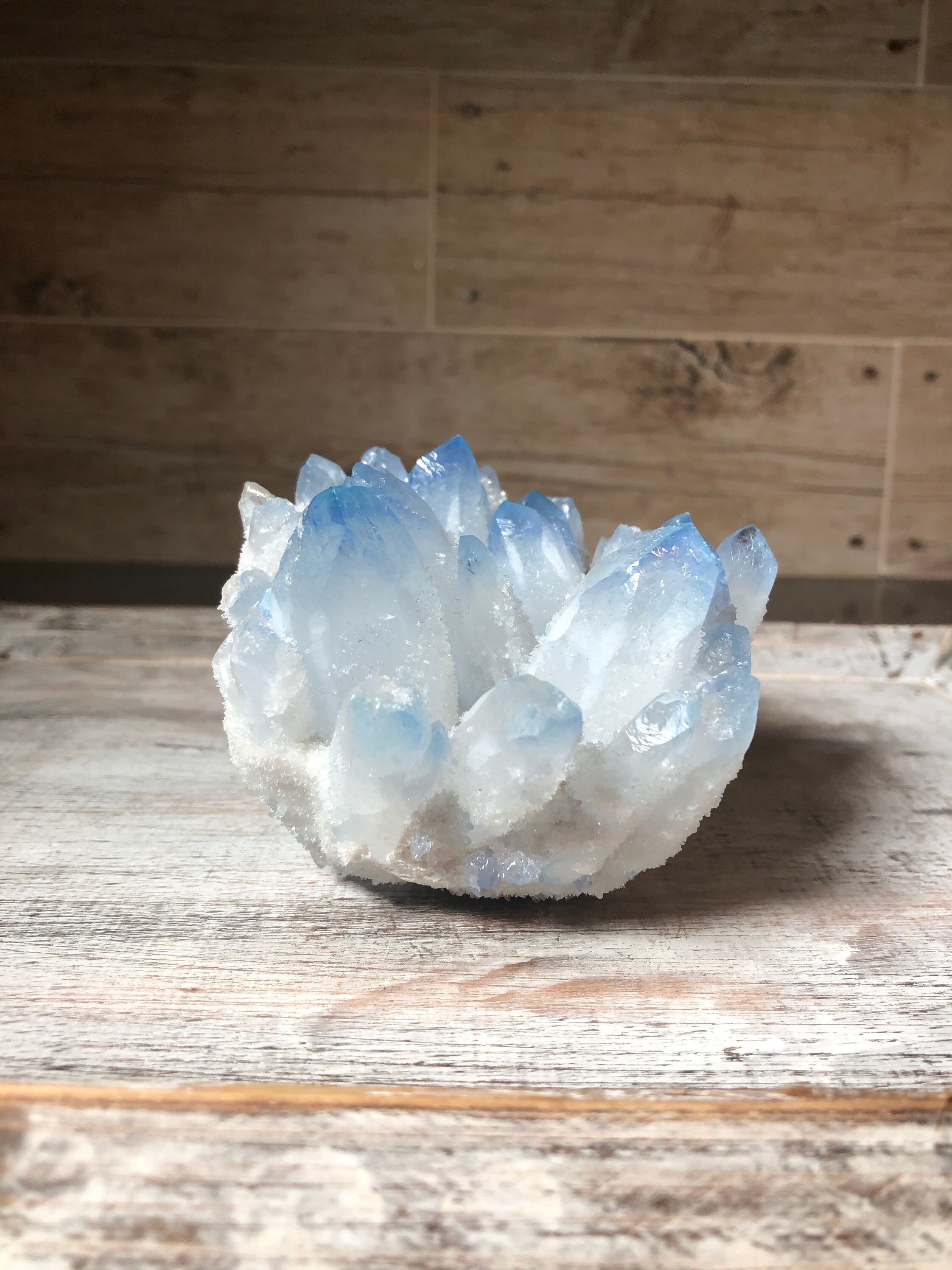 Blue Phantom Quartz Cluster 750 g Cluster Blue White | Etsy