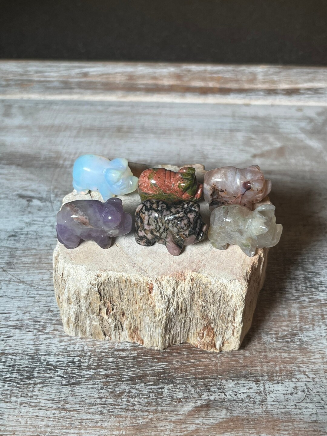 Mini Crystal Pig, Piglet, Animal, Figurine, Polished, Carved, Small ...