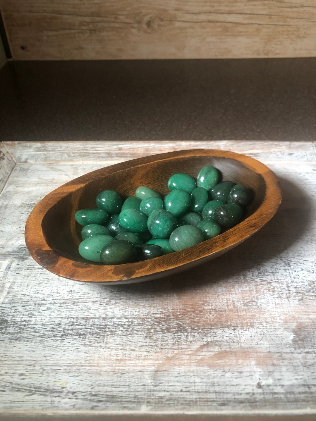 Polished Green Aventurine Tumbles With Pyrite: Prosperity Crystal - Etsy
