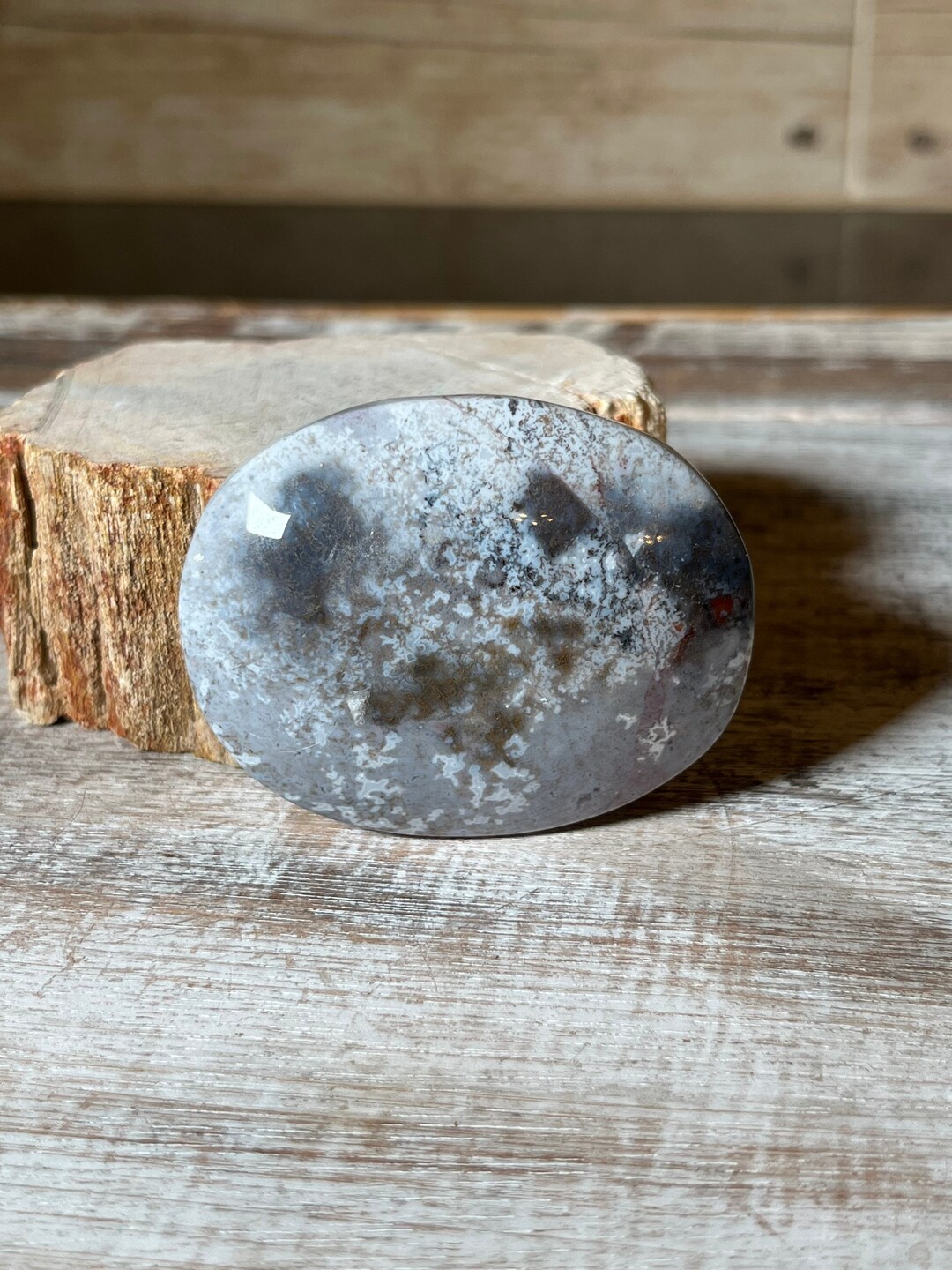 Ocean Jasper Palm Stone, Palm, Purple, Grey, Crystal, Stone, Polished ...