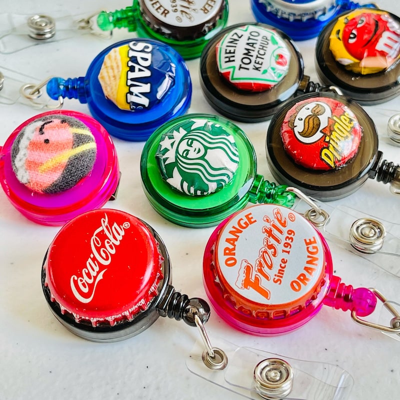 Bottle Cap Badge Reel - Etsy