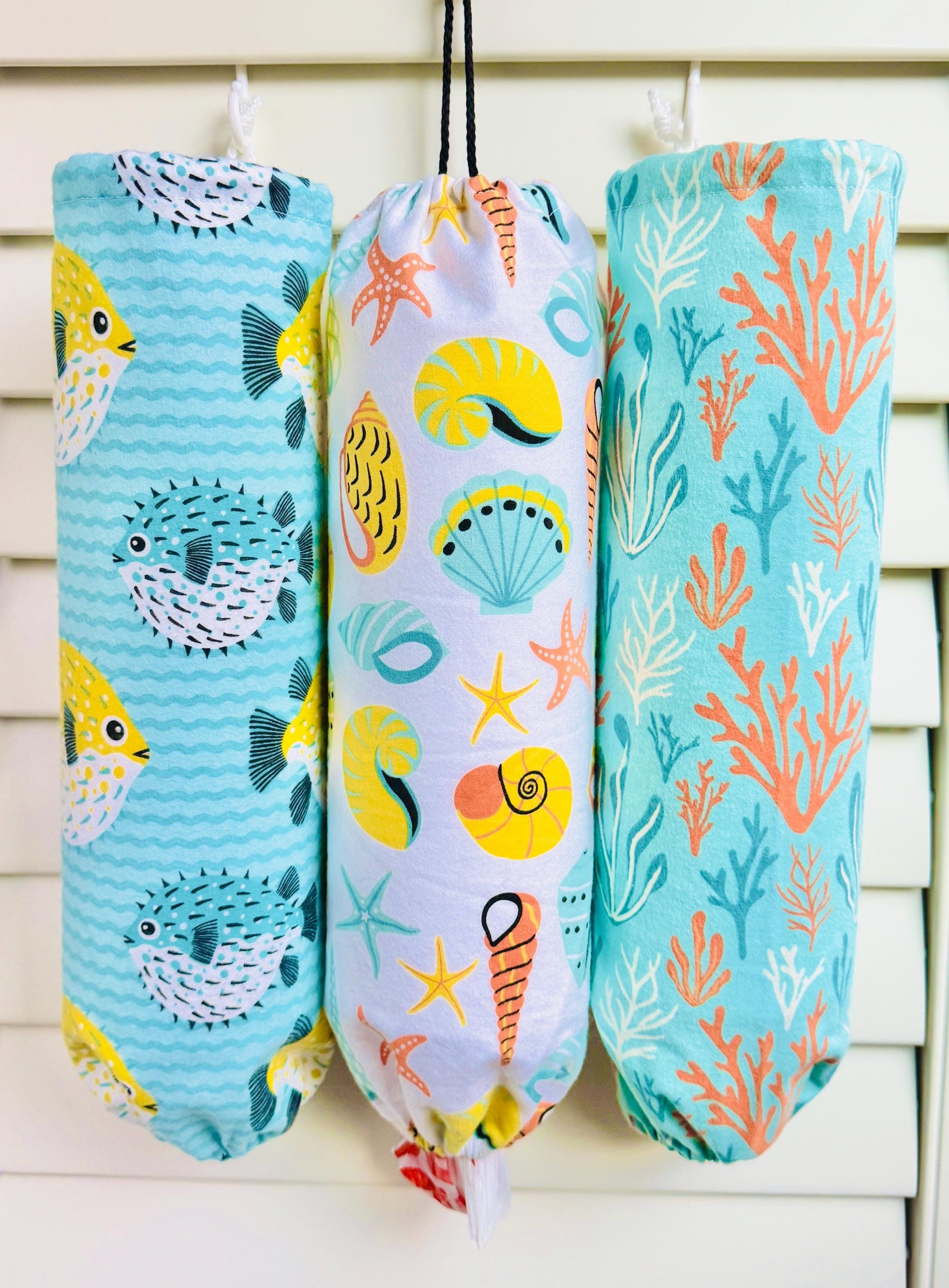 Summer Beach Plastic Bag Holders/ Grocery Bags Storage 6.5"x16" - Etsy
