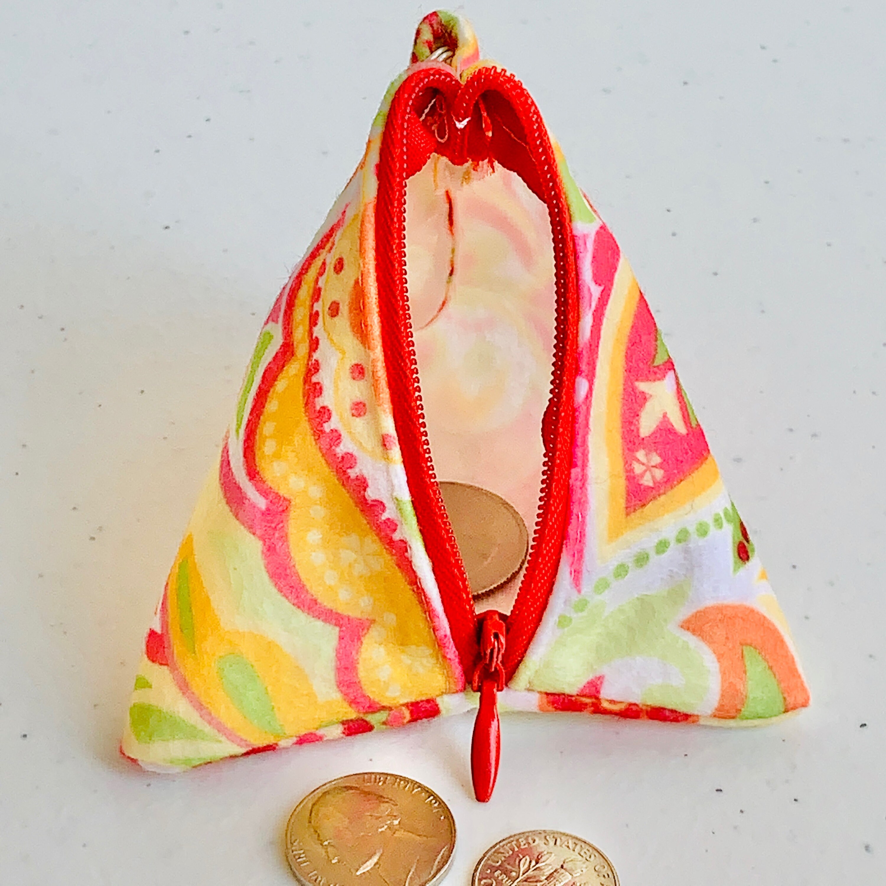Coin Purse, Triangular Coin Pouch - Etsy