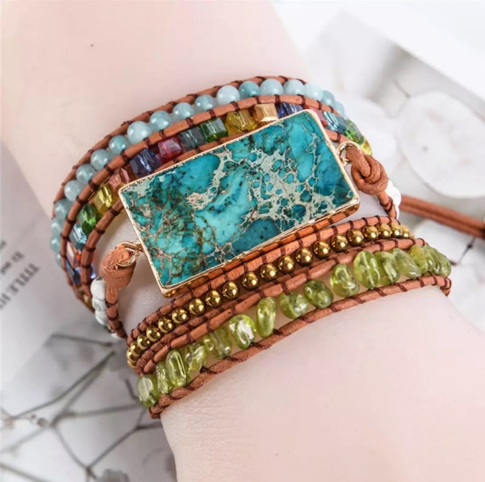 Wrap Around Beaded Bracelets - Etsy