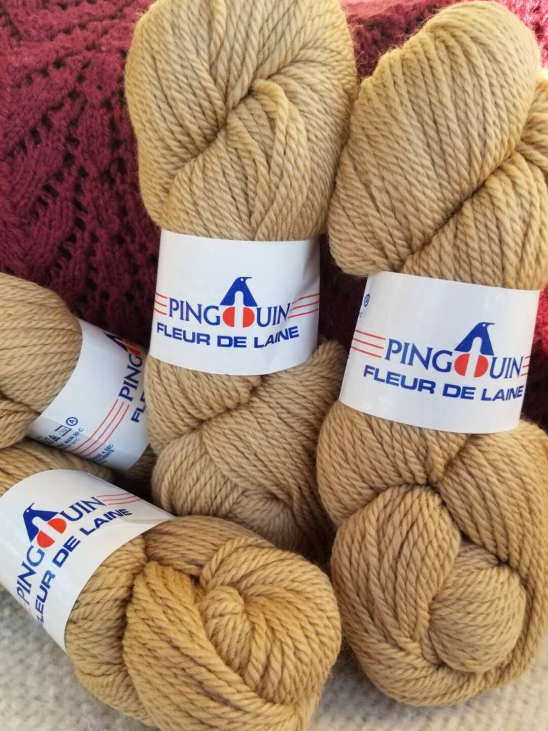 Pingouin Fleur De Laine Wool Yarn Color 04 Beige - Etsy