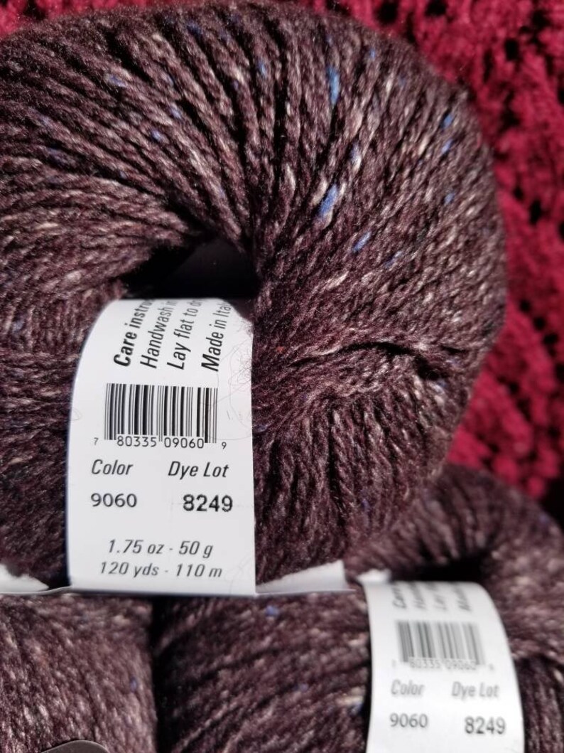 Berroco Tuscan Tweed Yarn Color 9060 Grape - Etsy
