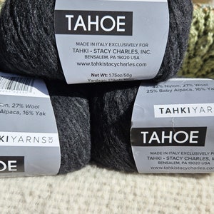 Tahki Tahoe Stacy Charles Yarn Color 008 Ebony - Etsy