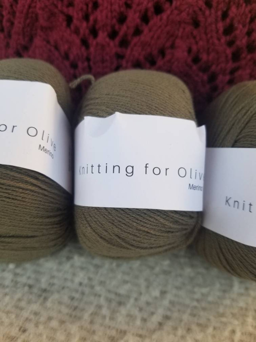 Knitting for Olive Merino Yarn Color Dusty Olive - Etsy