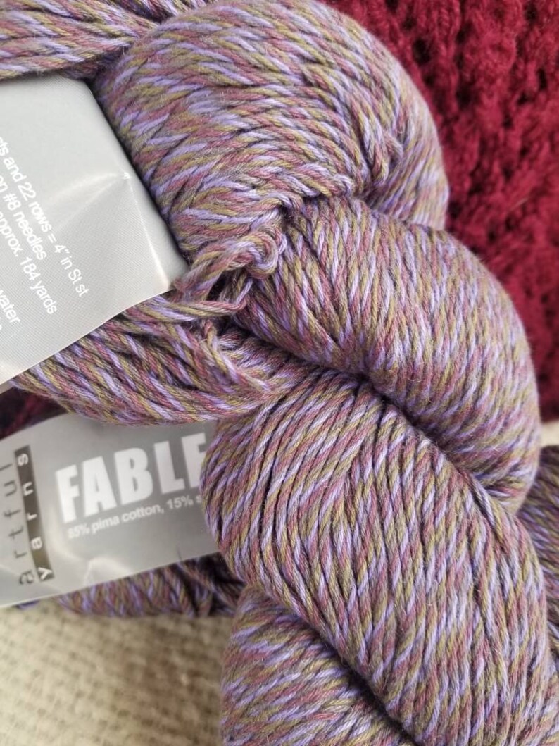 Artful Yarns Fable Pima Cotton Silk Blend Color 95 Yarn | Etsy