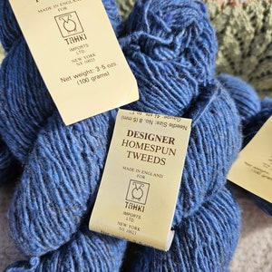 Tahki Designer Homespun Tweeds Yarn Color 204 Blue - Etsy