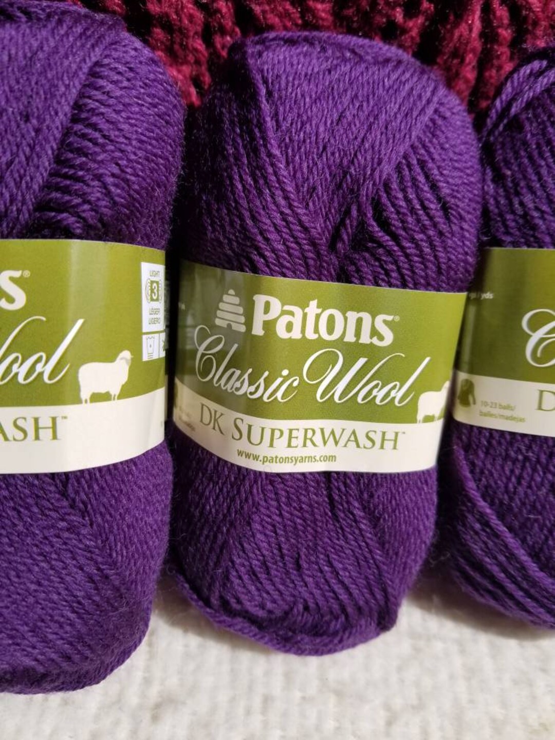Patons Classic Wool DK Superwash Color 12310 Eggplant - Etsy