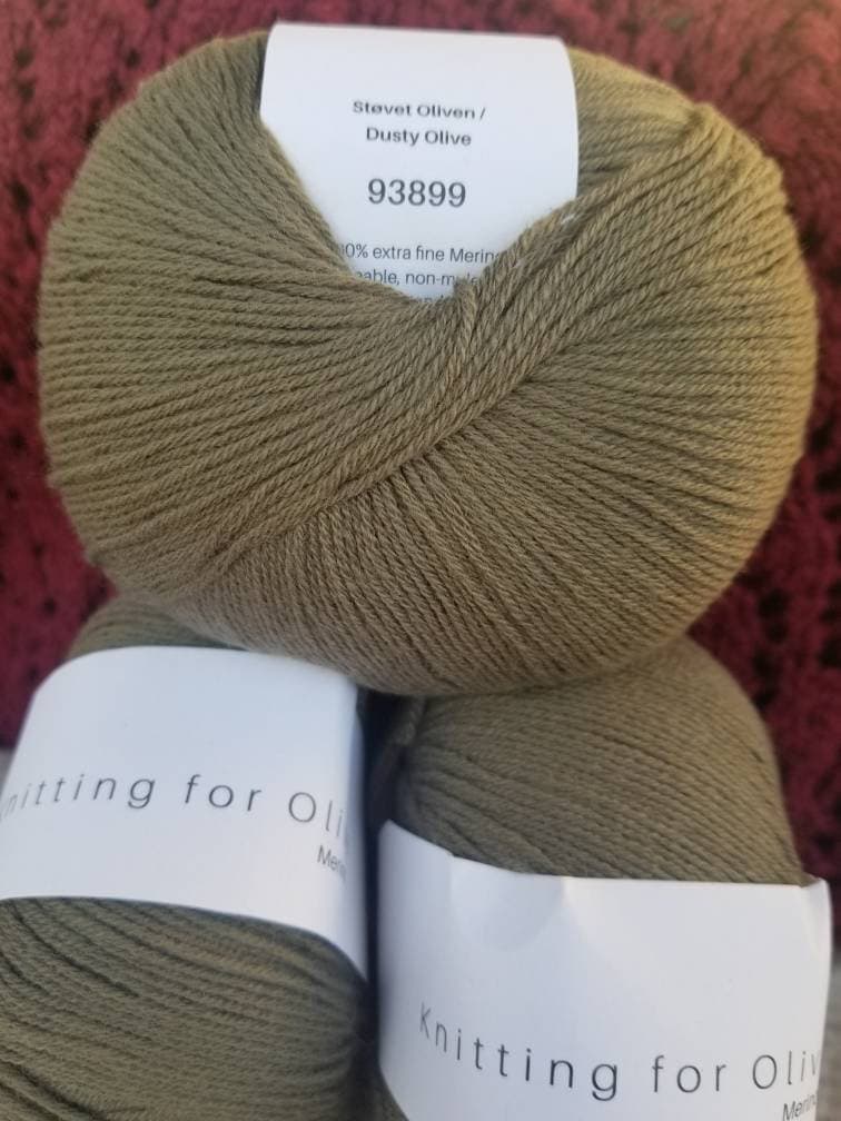 Knitting for Olive Merino Yarn Color Dusty Olive - Etsy