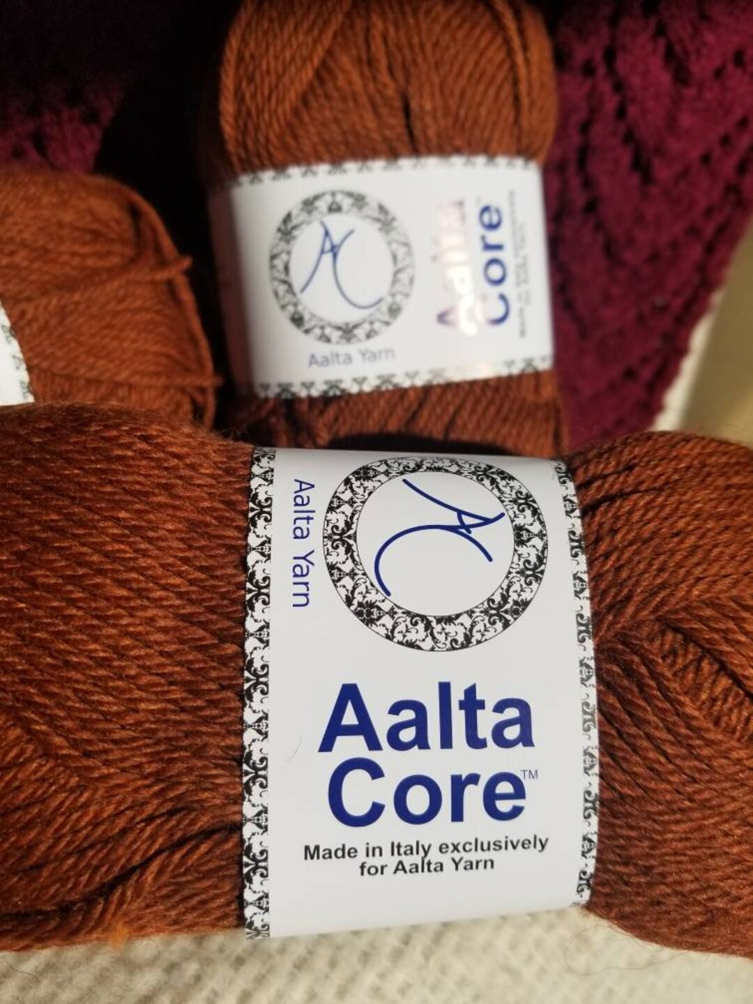Aalta Yarn Core Wool Blend Yarn Color 3022 Ruggine/rust - Etsy