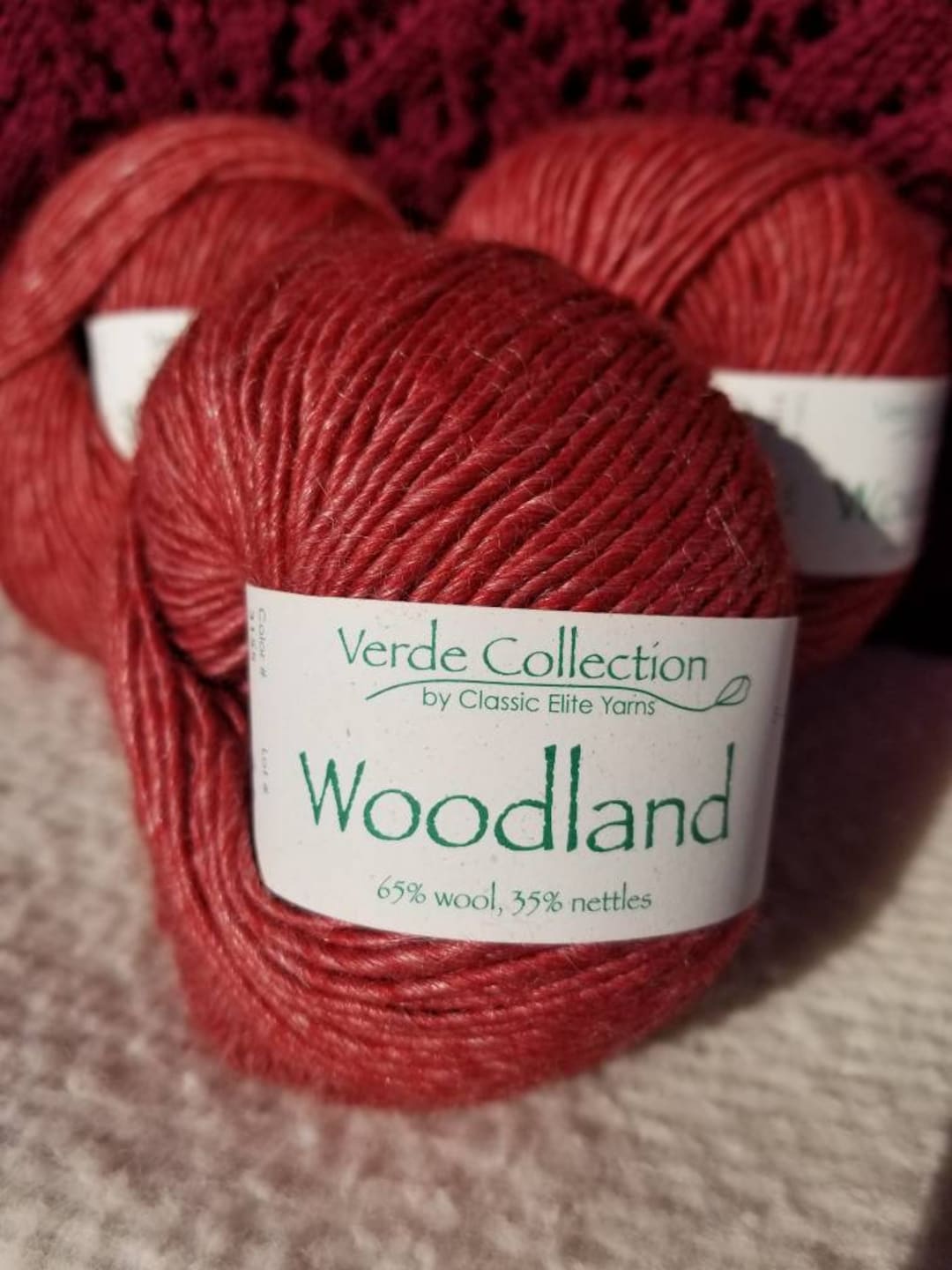 Classic Elite Verde Collection Woodland Yarn Color 3155 Carnelian Red ...