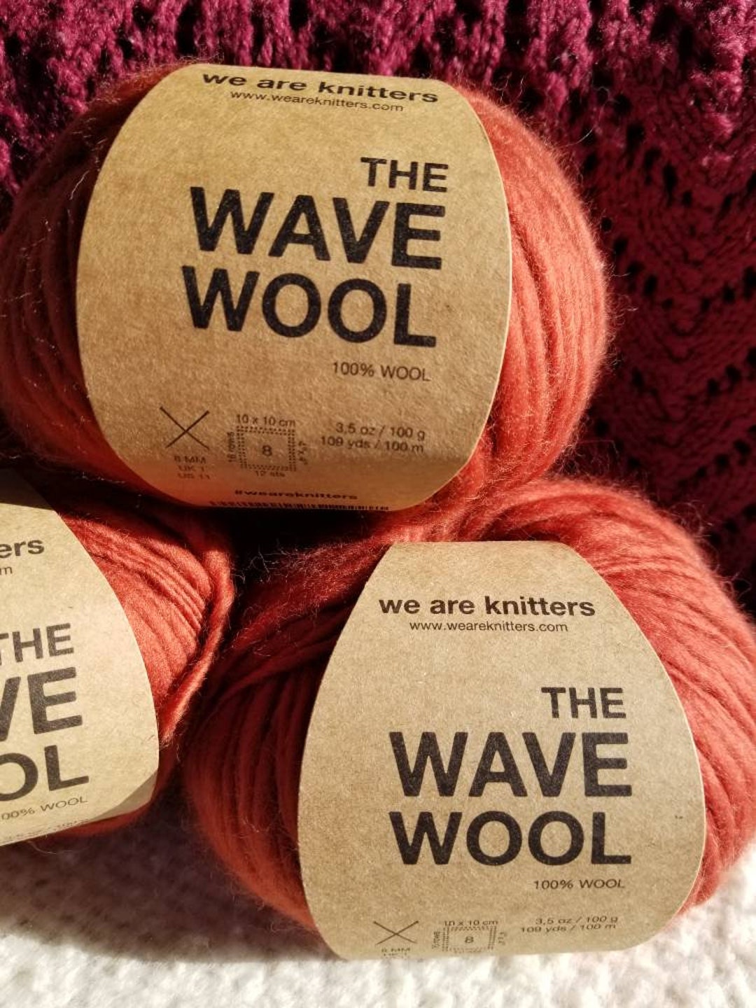 We Are Knitters the Wave Wool Yarn Color Copper - Etsy